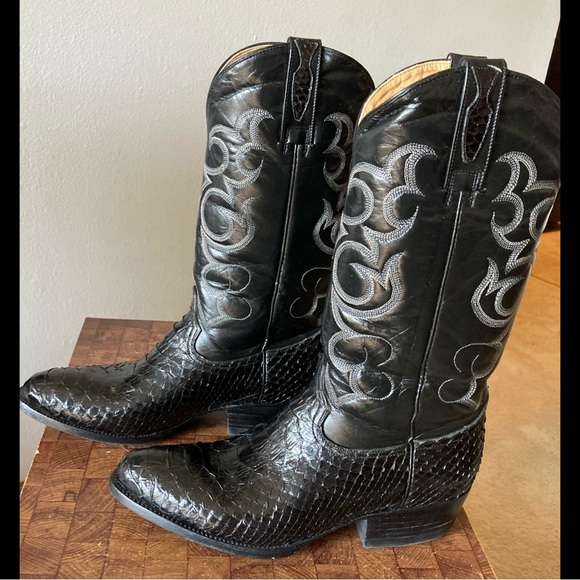Shoes | Real Leather Snake Skin Boots | Poshmark